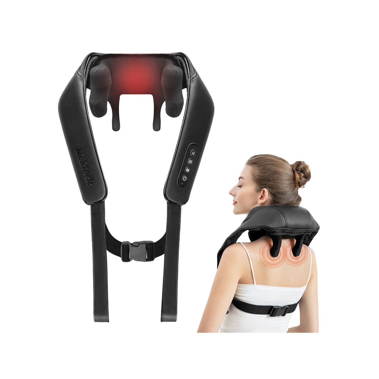 Nekteck Neck Massager, Cordless 6D Shiatsu Neck and Back Massager